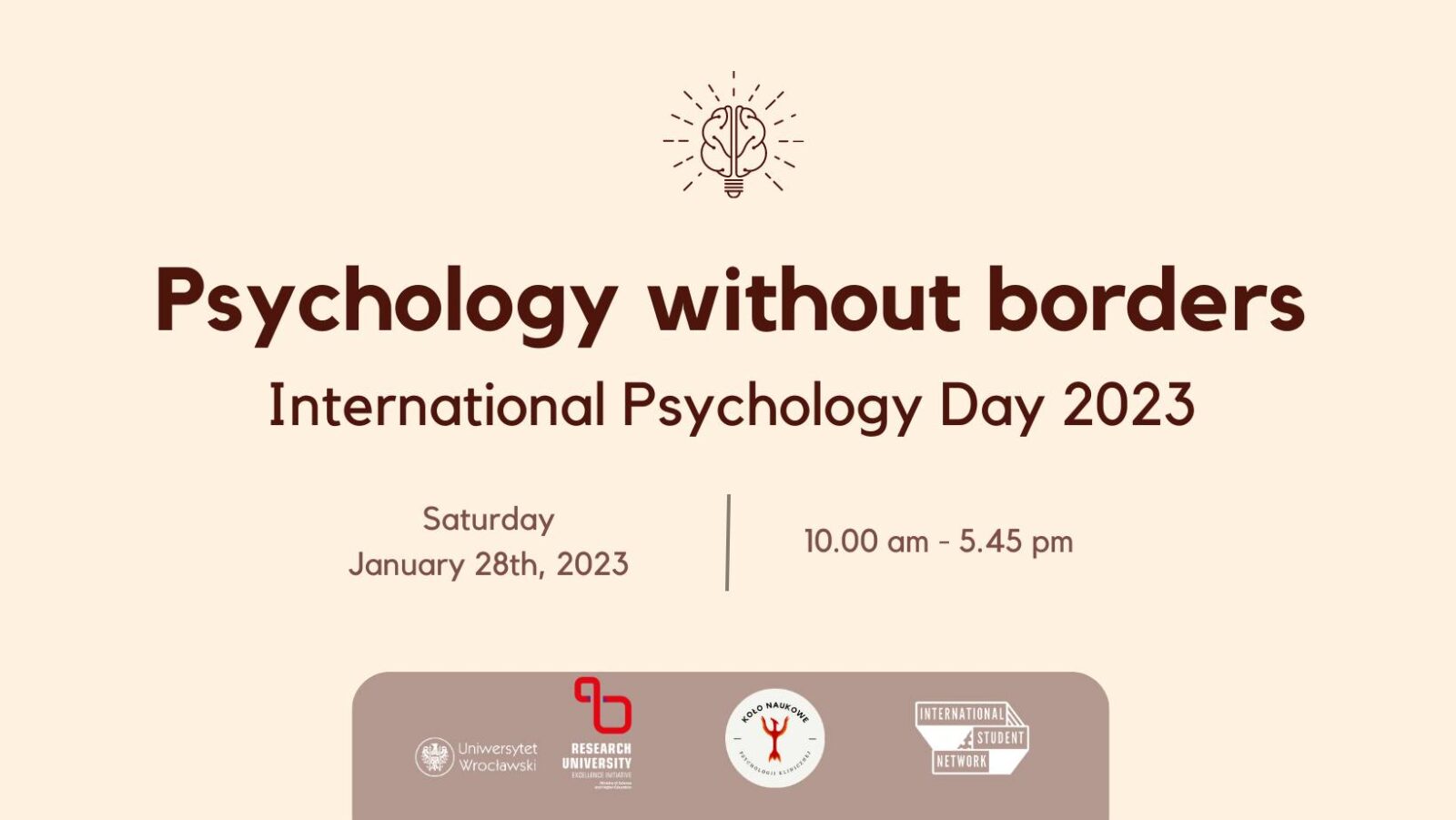 Psychology without borders. International Psychology Day 2023 ...
